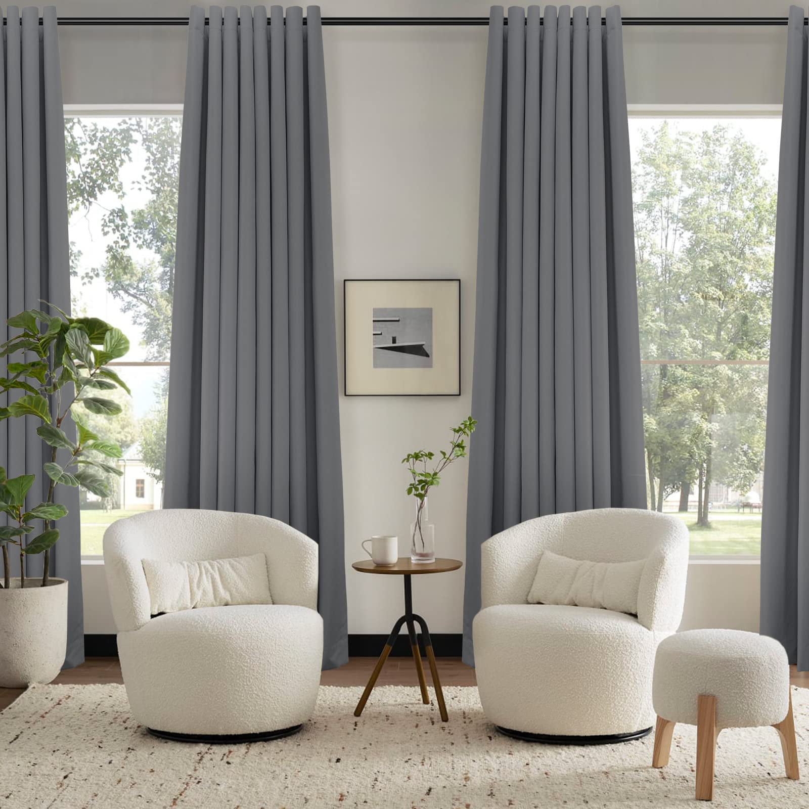 Sheen Cotton Polyester Blend Curtain Panels