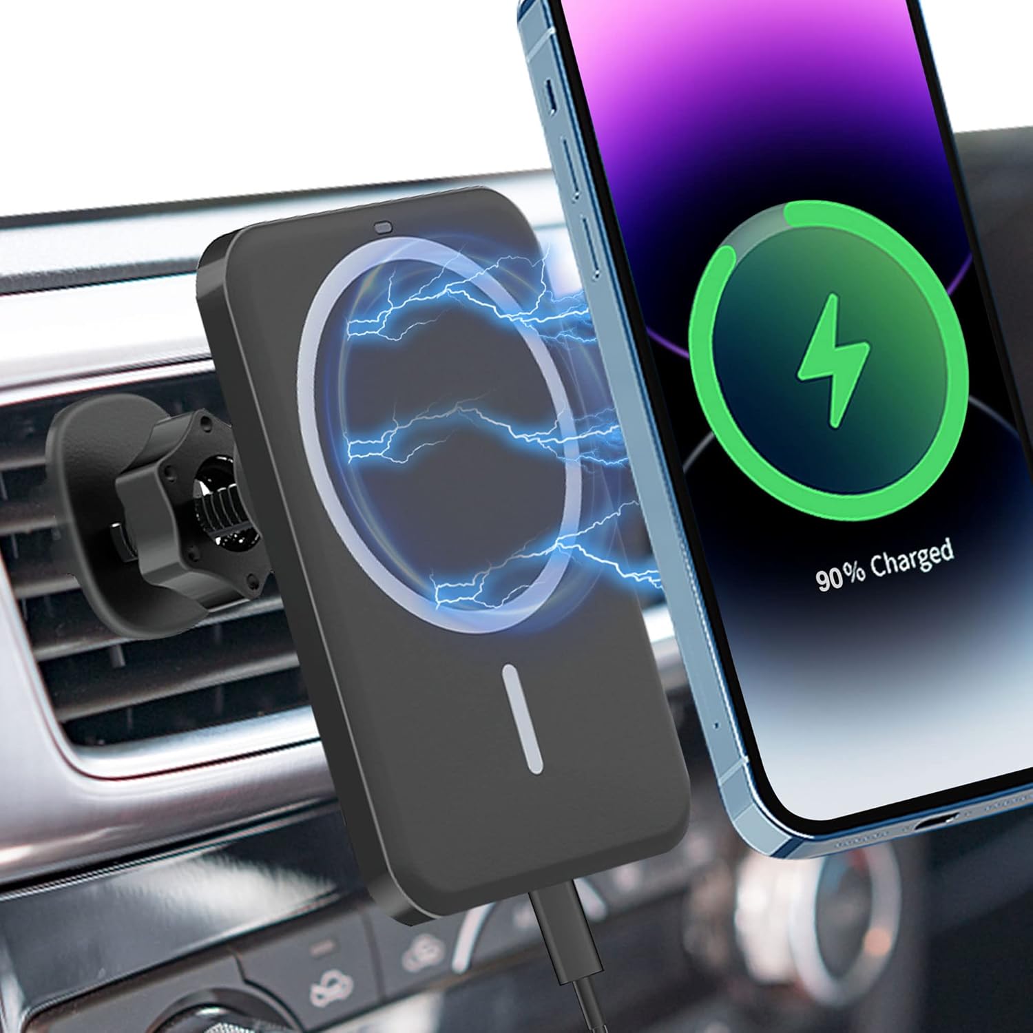 Amazon.com: Magnetic Car Cell Phone Car Charger Mount, HAMIMOS Air Vent ...