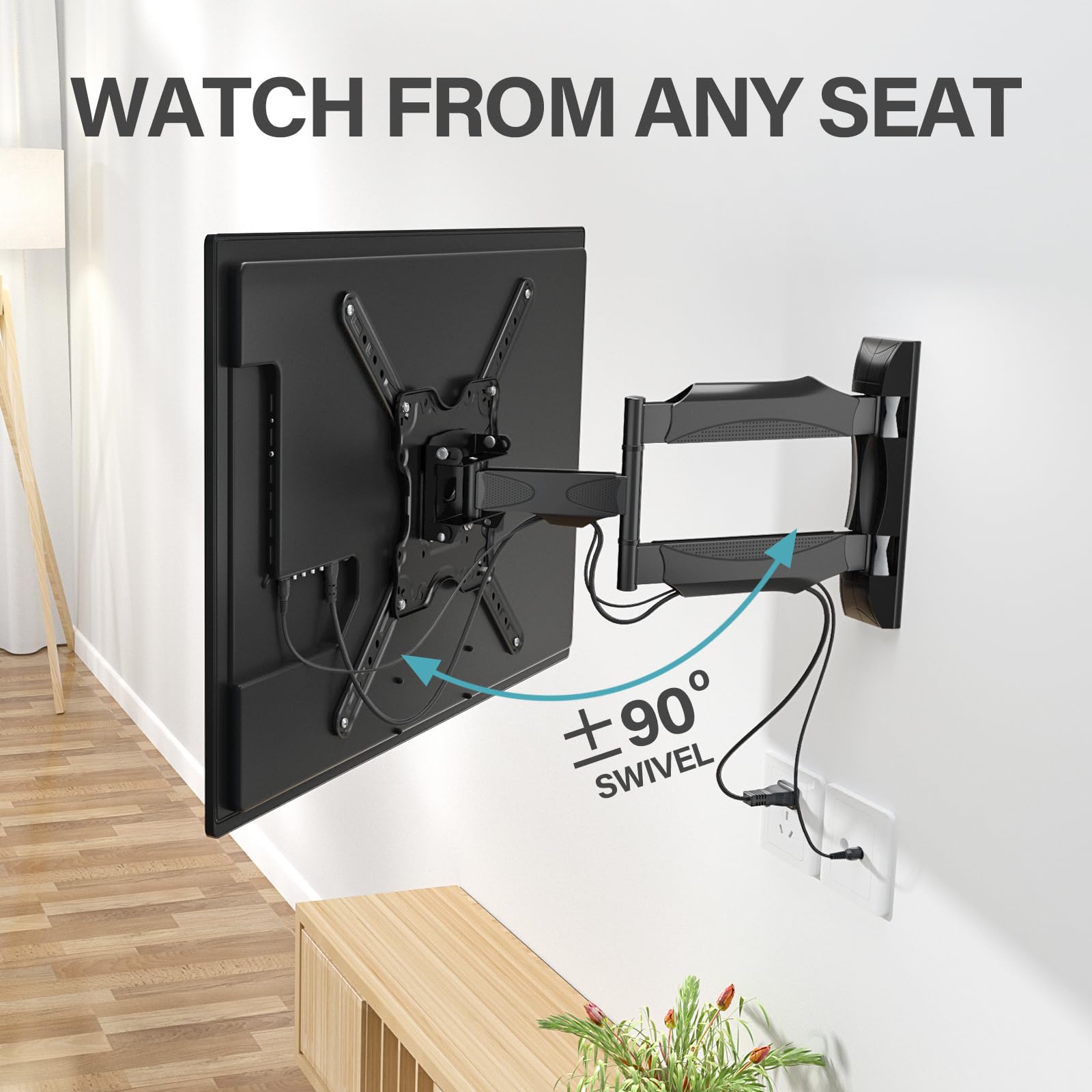 Snapklik.com : Crkmire Full Motion TV Wall Mount For Most 26-60 Inch ...
