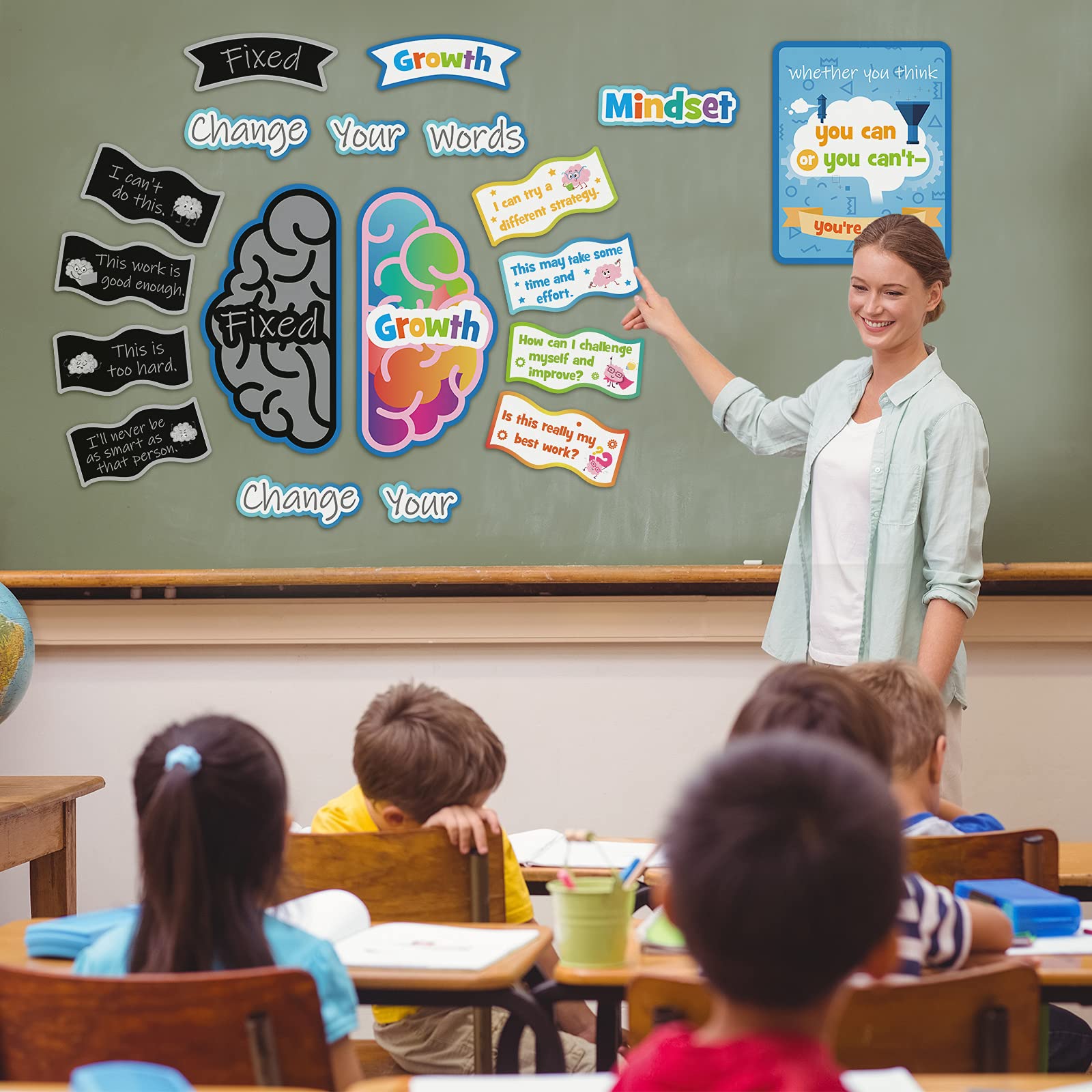 Snapklik.com : Tenare Mindset Posters Bulletin Board Set Motivational ...