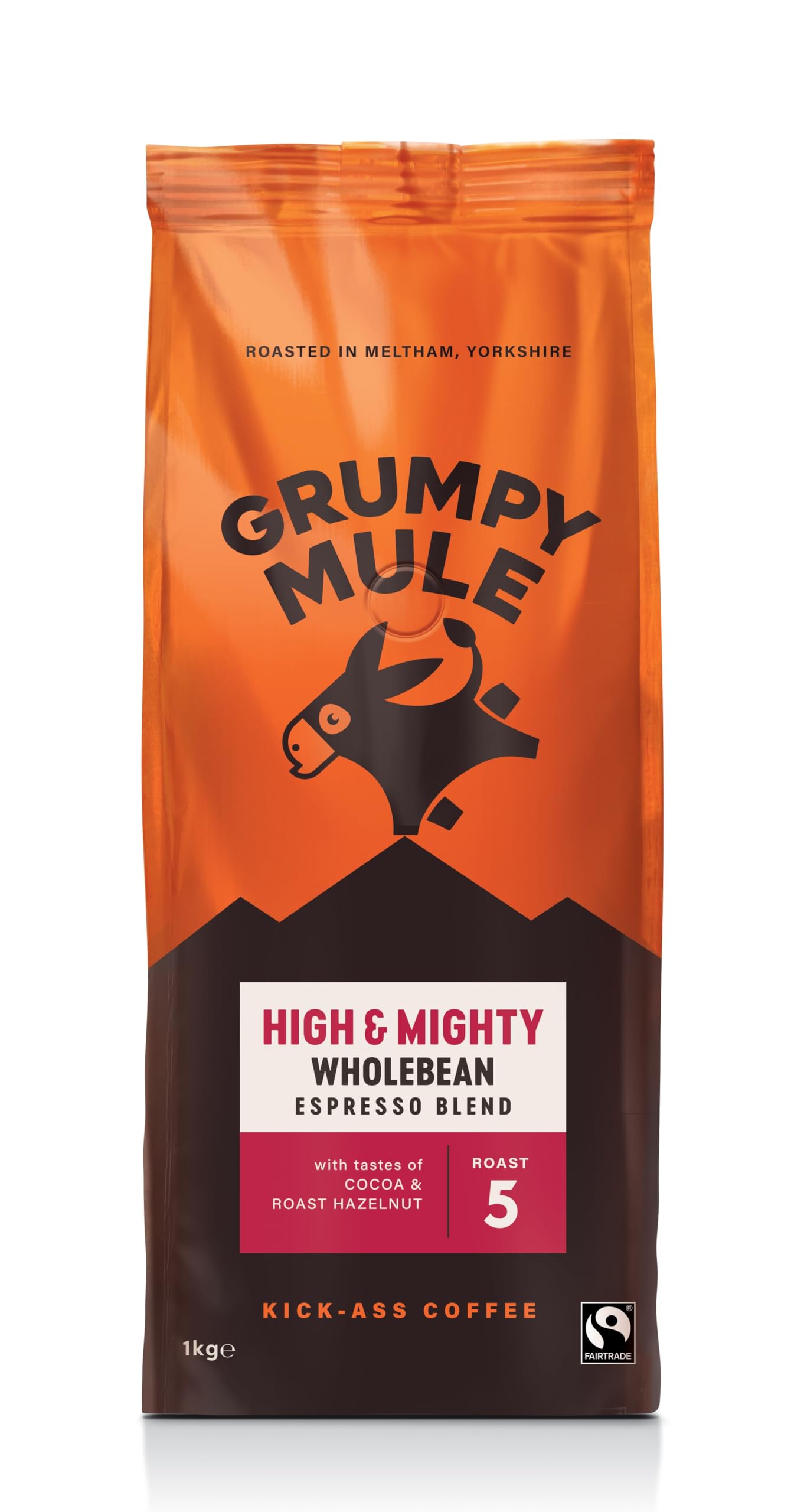 Grumpy Mule High and Mighty Espresso Blend Whole Coffee Beans with ...