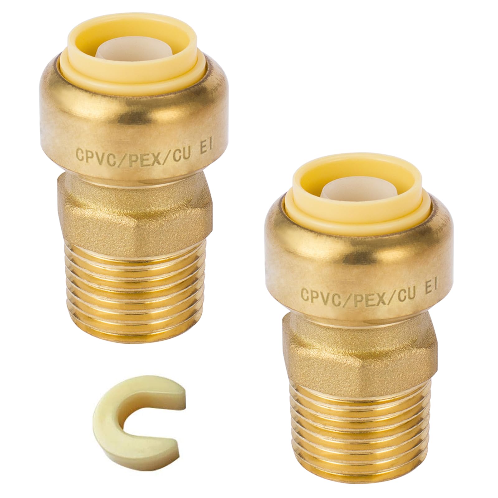 Snapklik.com : HeSun 2-Pack Pushfit Male Adapter, 3/4" MNPT X 3/4" Push ...