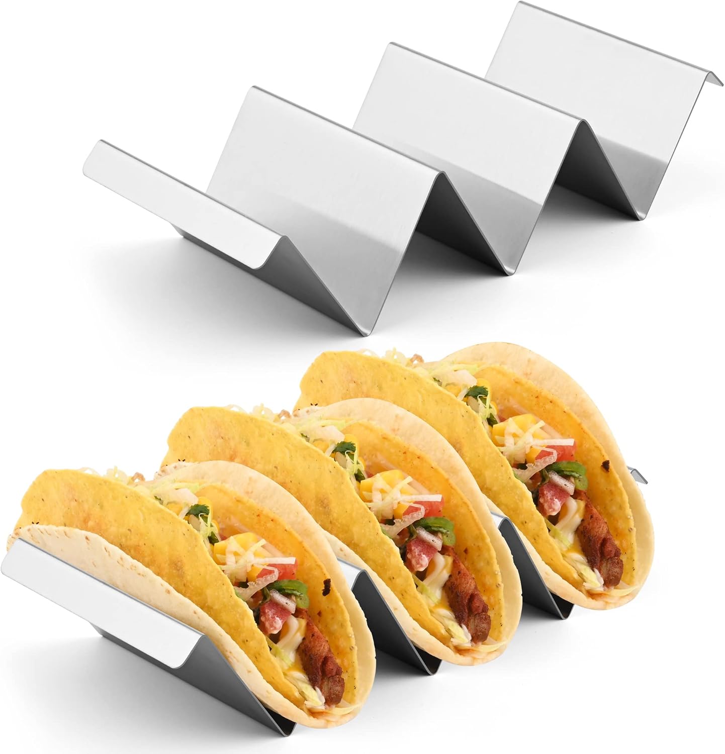 Amazon.com: Smithcraft Stainless Steel Taco Holder Set - Stand with ...