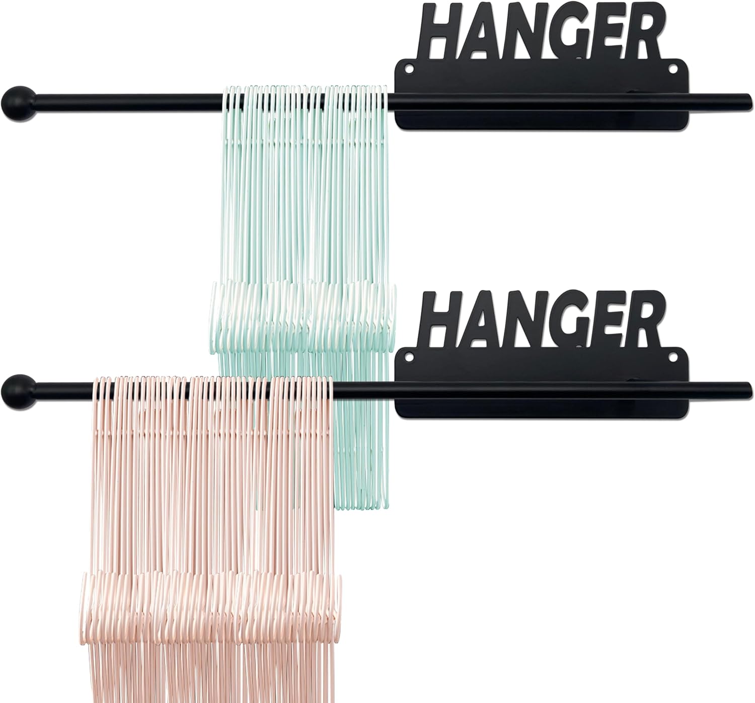 Amazon.com: 2 PCS Clothes Hanger Organizer Stacker Wall Mounted ...