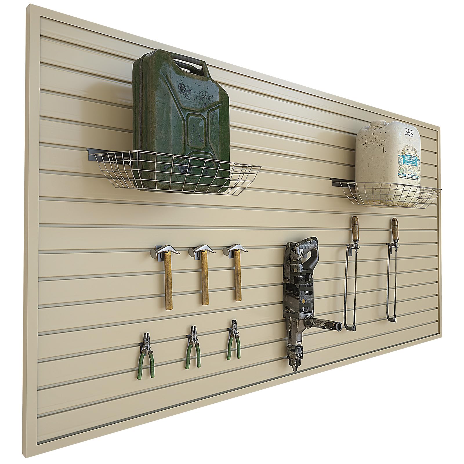 Buy NeatiEase Slatwall Panel Wall Storage Systems, 4 x 8ft Slat Wall ...