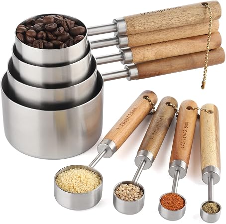 Amazon.com: Measuring Cups and Spoons Set Stainless Steel Measuring ...