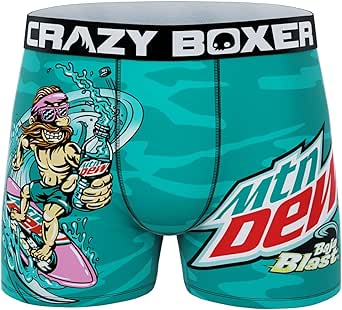 CRAZYBOXER Men's Underwear Mountain Dew Stretch Breathable Boxer Brief ...