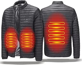 Amazon | [GOODDAYS] 電熱ジャケット ジャケット USB加熱ウェア 軽量 防風コート 水洗い 防寒 秋冬用 暖かい バイク 作業着 速暖発熱服 ヒーター内蔵 3段温度調整 ...