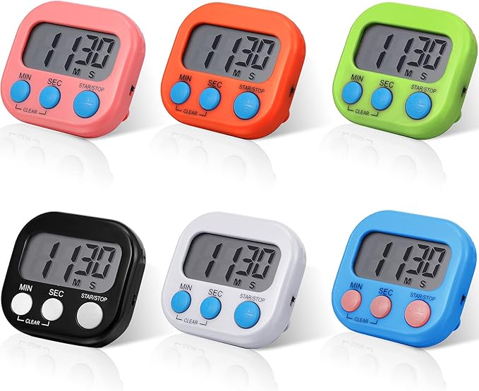 Amazon.com: Weewooday 6 Pcs Magnetic Digital Timers for Classroom Multi ...