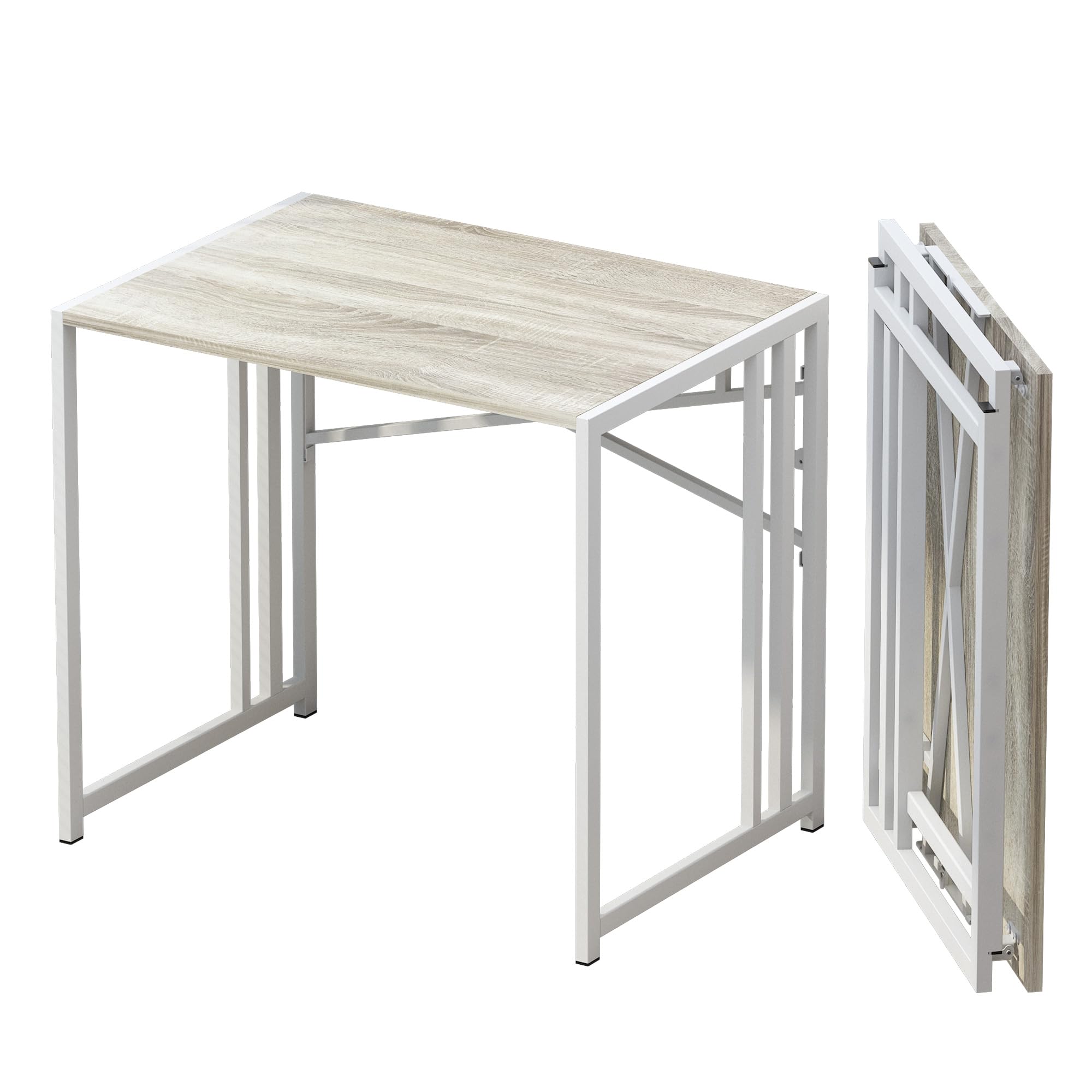 Lutown-Teen Small Folding Desk 83 cm, No Assembly Required Small Office ...