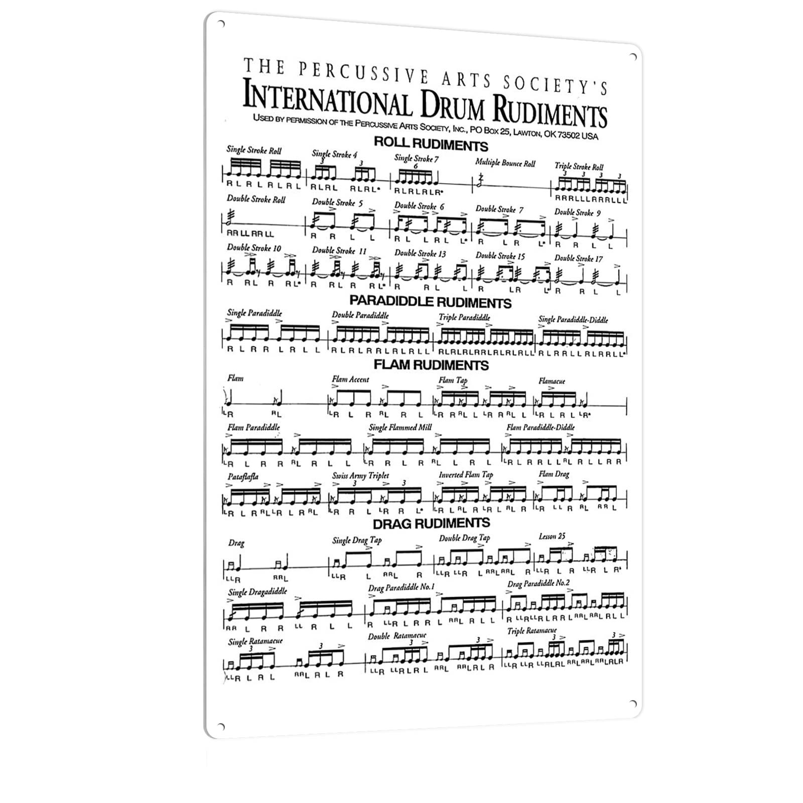 Amazon.com: Drum Metal Tin Signs The Percussive Arts Society's ...