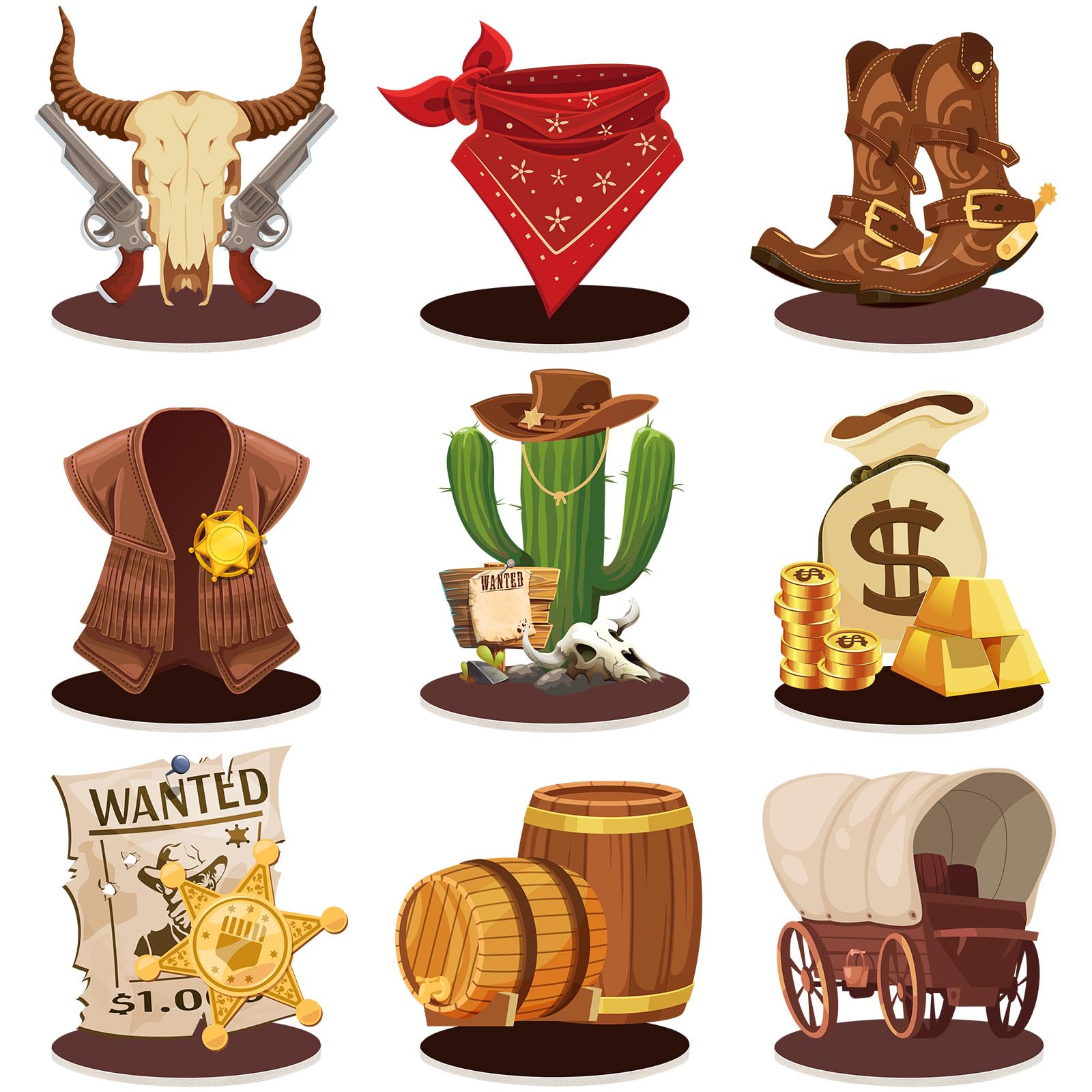Namalu 18 Pieces Western Cowboy Centerpiece for Birthday Party West ...