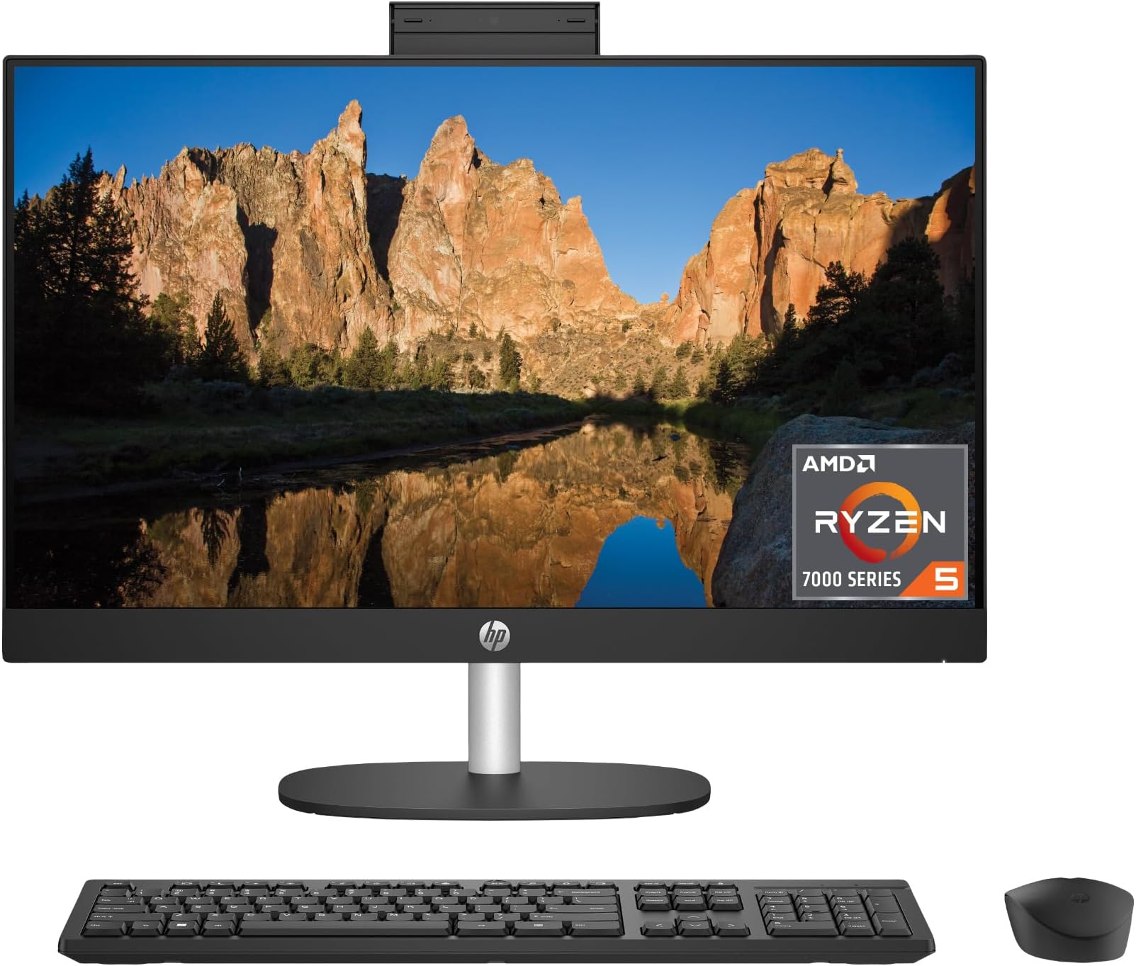 Amazon.com: HP 23.8 inch All-in-One Desktop PC, FHD Display, AMD Ryzen ...