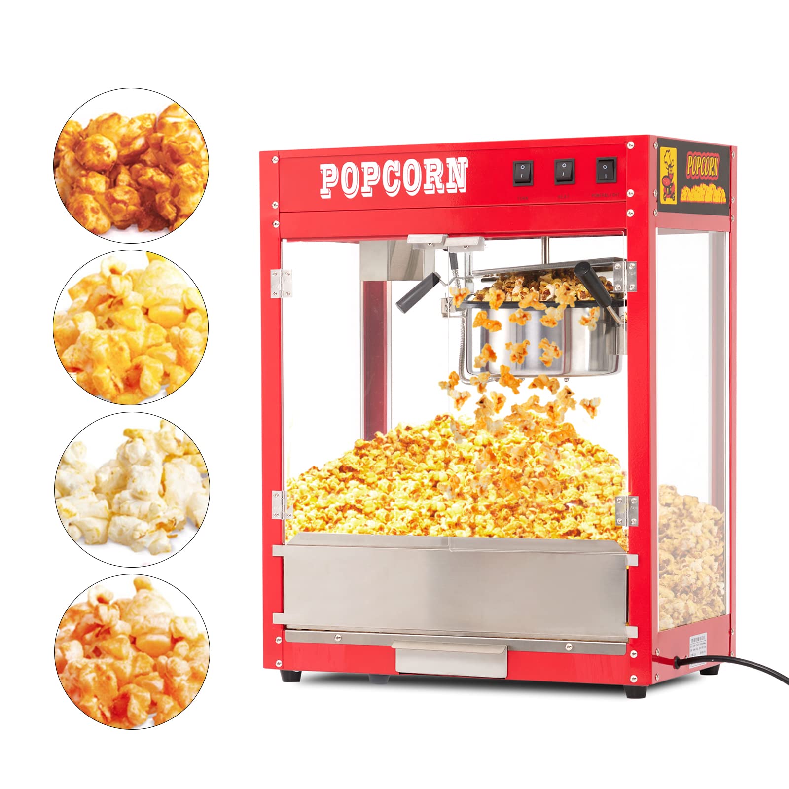 Amazon.com: Aibudy Popcorn Maker, Nostalgic Retro Style Popcorn Machine ...