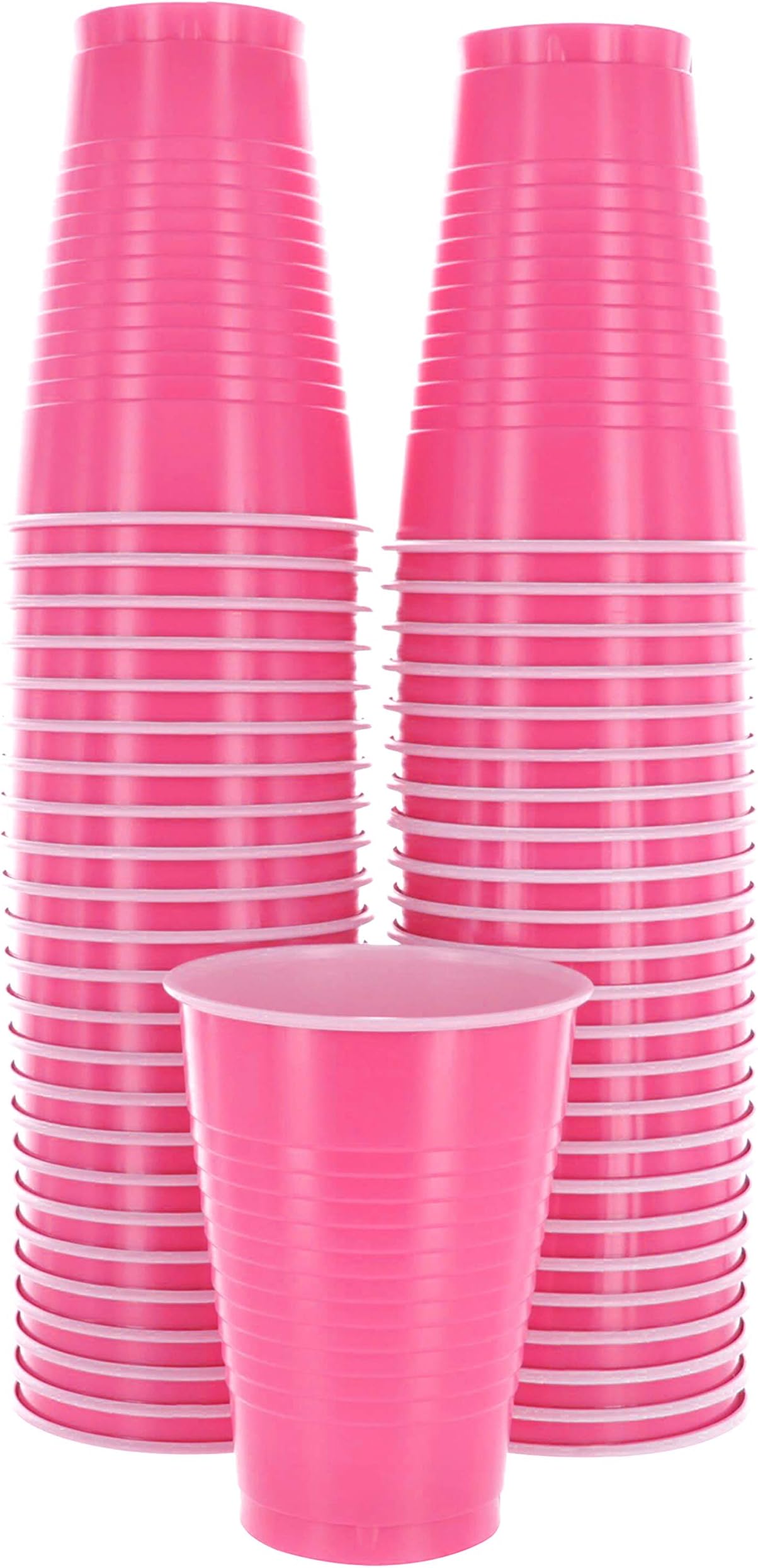 Amazon.com: MIAMI GOAT DISPOSABLE PINK PLASTIC CUPS 16 0Z, PACK PER 50 ...