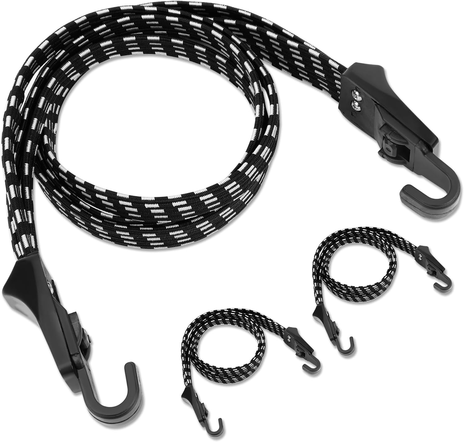 Oumers 3Pcs Elastic Bike Strap, Adjustable Bicycle Bungee Cords with ...