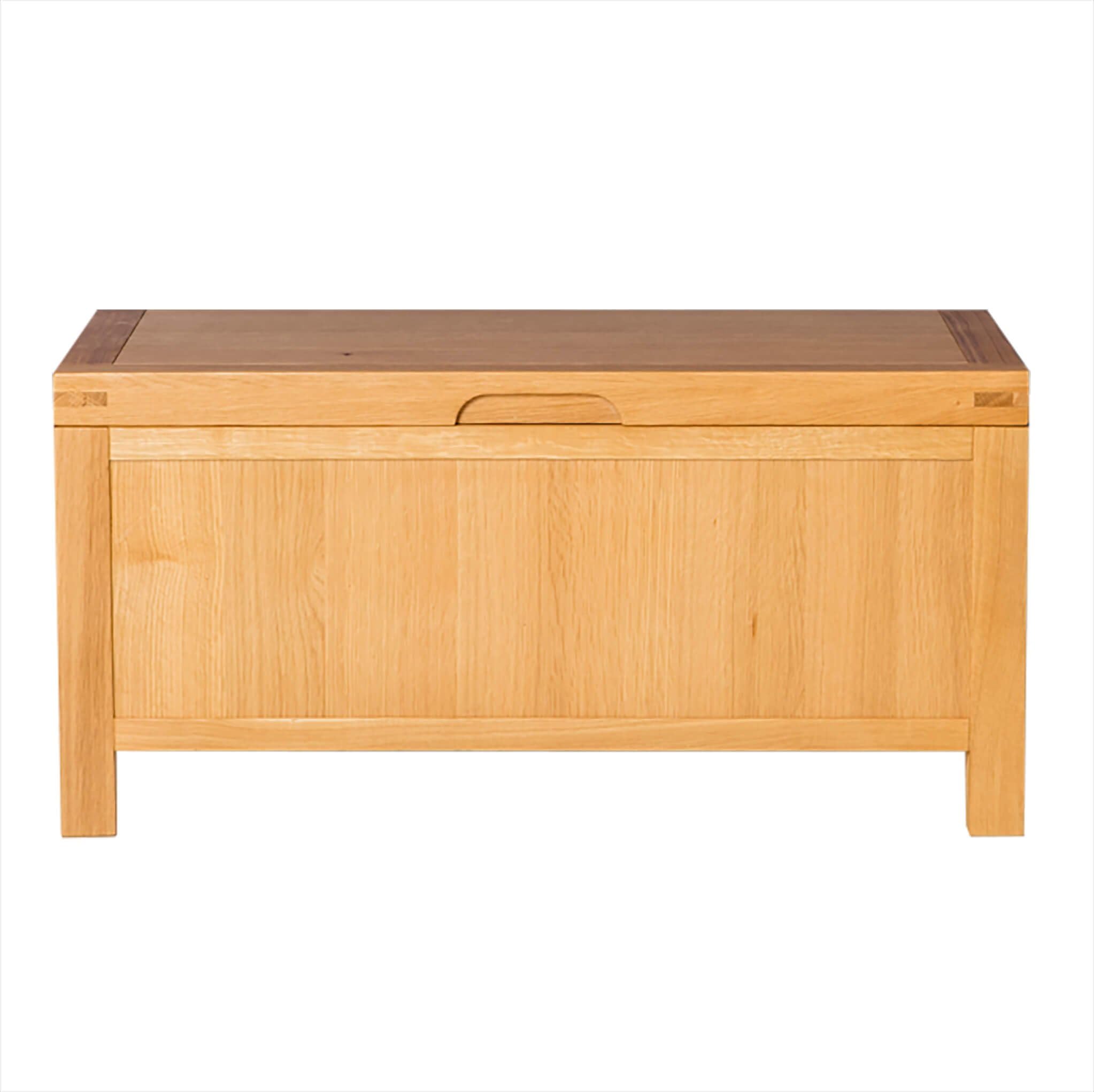 RoselandFurniture London Oak Blanket Box, Ottoman Shoe Storage Bench ...