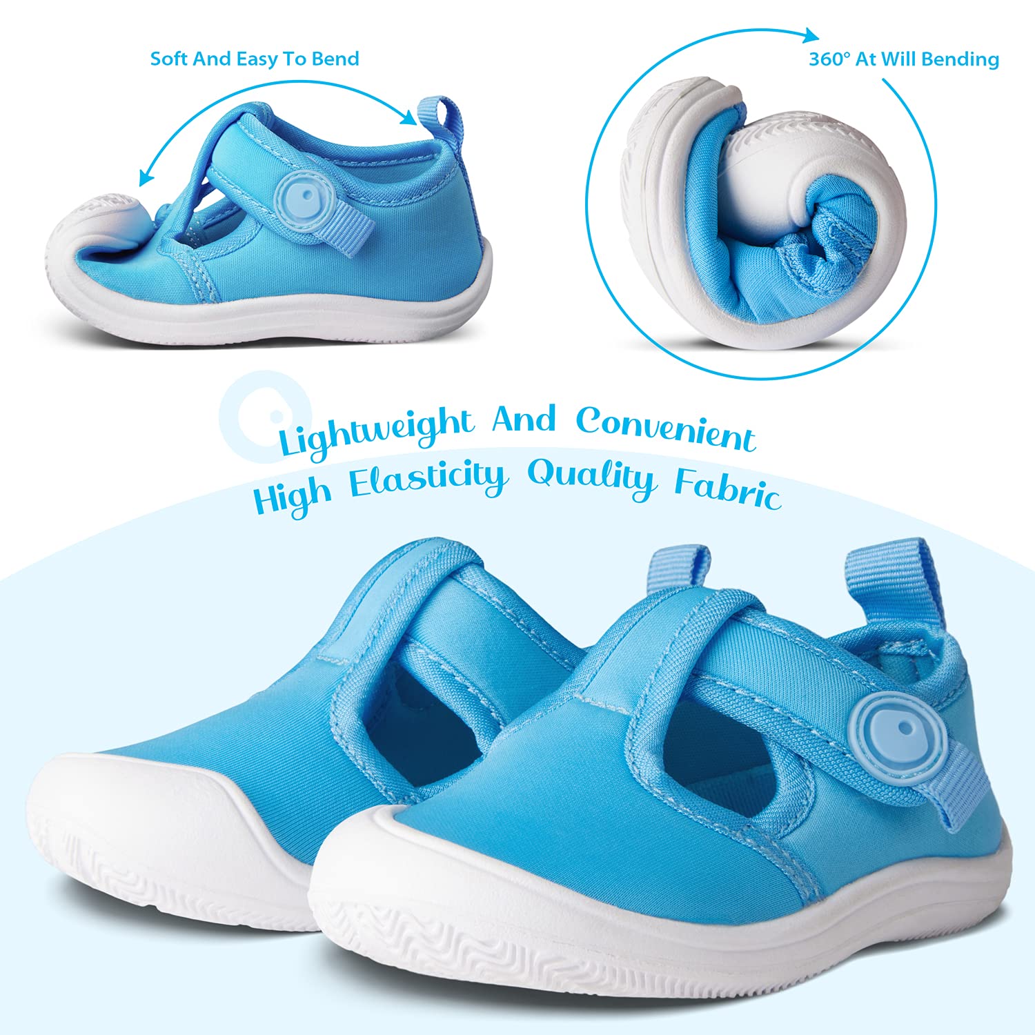 Snapklik.com : Boys Girls Water Shoes Kids Toddler Quick-Dry Non-Slip ...