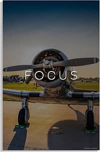 Amazon.com: Inspirational Wall Art Co. - Focus - Aviation Airplane ...