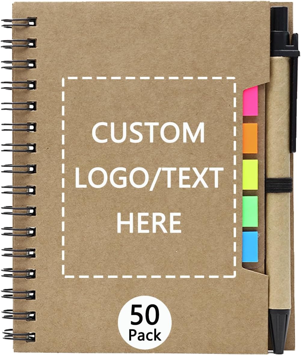 Amazon.com : Custom Mini Notebooks Bulk with Pens, 50/100 Personalized ...