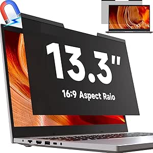 Magnetic Laptop Privacy Screen 13.3 inch for 16:9 Computer Monitor, 13 ...