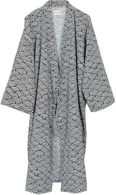 thefancypumpkin Men's Yukata Robes Kimono Robe Pajamas-Size M at Amazon Men’s Clothing store