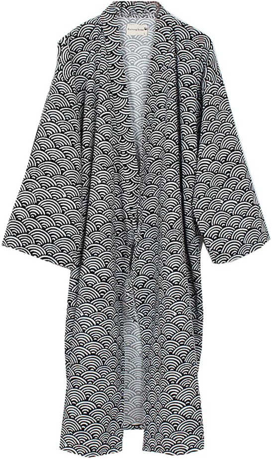 thefancypumpkin Men's Yukata Robes Kimono Robe Pajamas-Size M at Amazon Men’s Clothing store