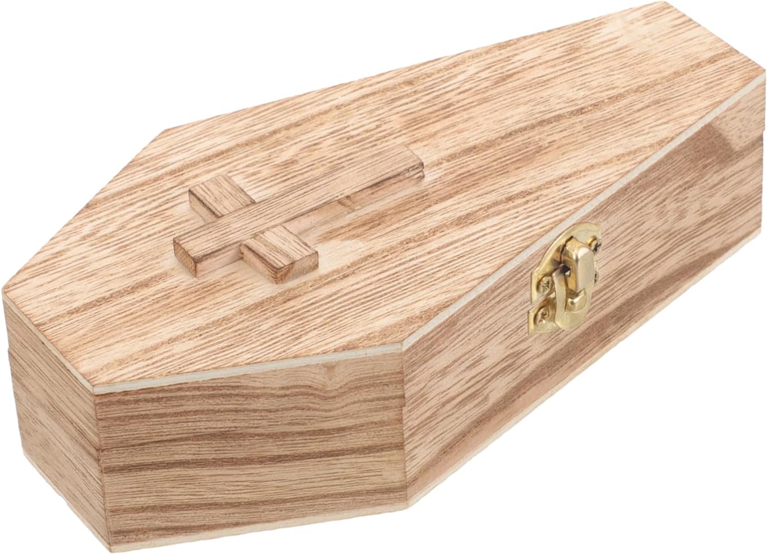 Amazon.com: balacoo Box Wood Funeral Casket Ring Casket Halloween Prop ...
