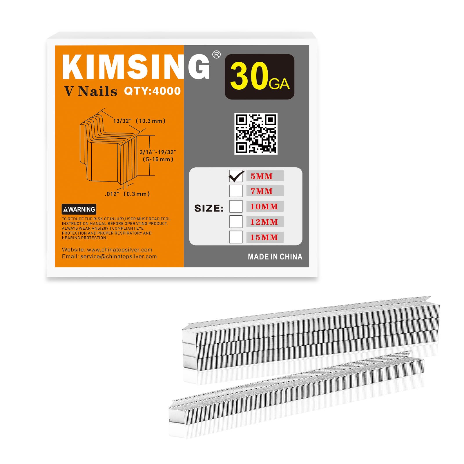 Amazon.com: 5MM V-Nails 30 Gauge 10.3mm Diameter 5mm Length UNI Hard ...