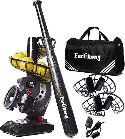 Amazon.com : Furlihong Electronic Baseball Pitching Machine Set ...