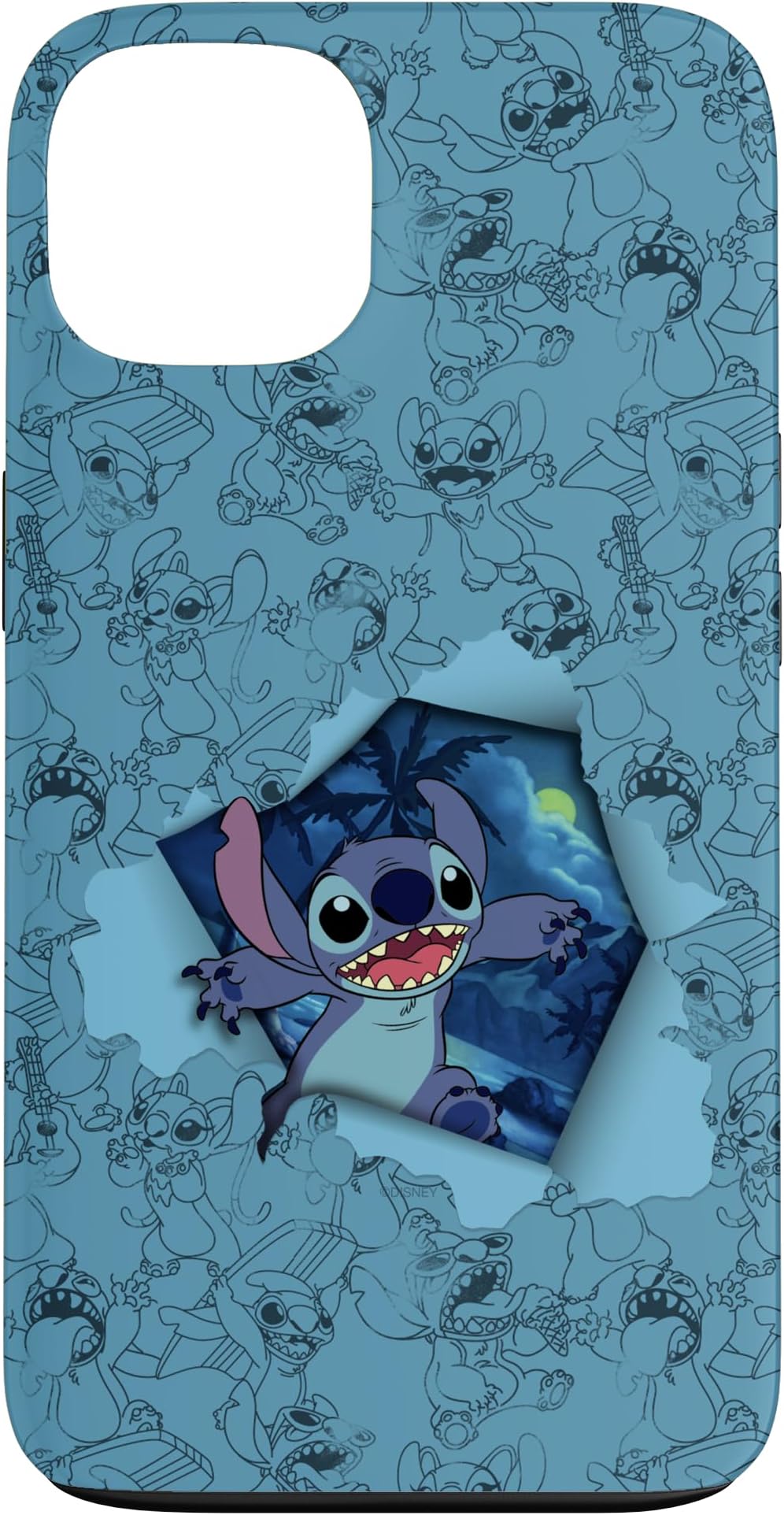 Amazon.com: iPhone 13 Disney Lilo and Stitch Cute Stitch Face Slate ...