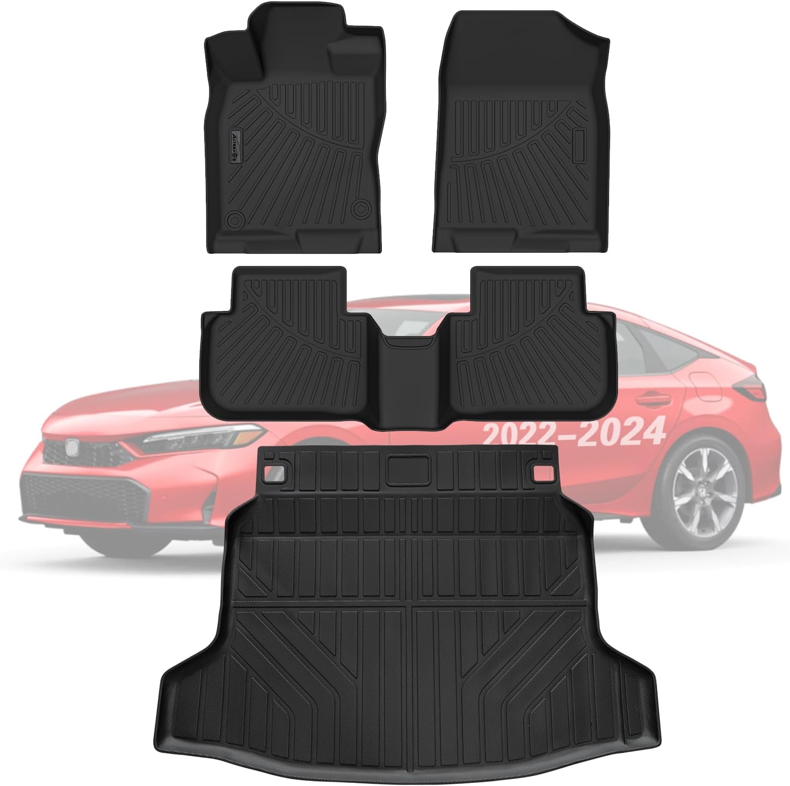 AltraVos Floor Mats & Trunk Mat for 2022 2023 2024 Honda Civic ...