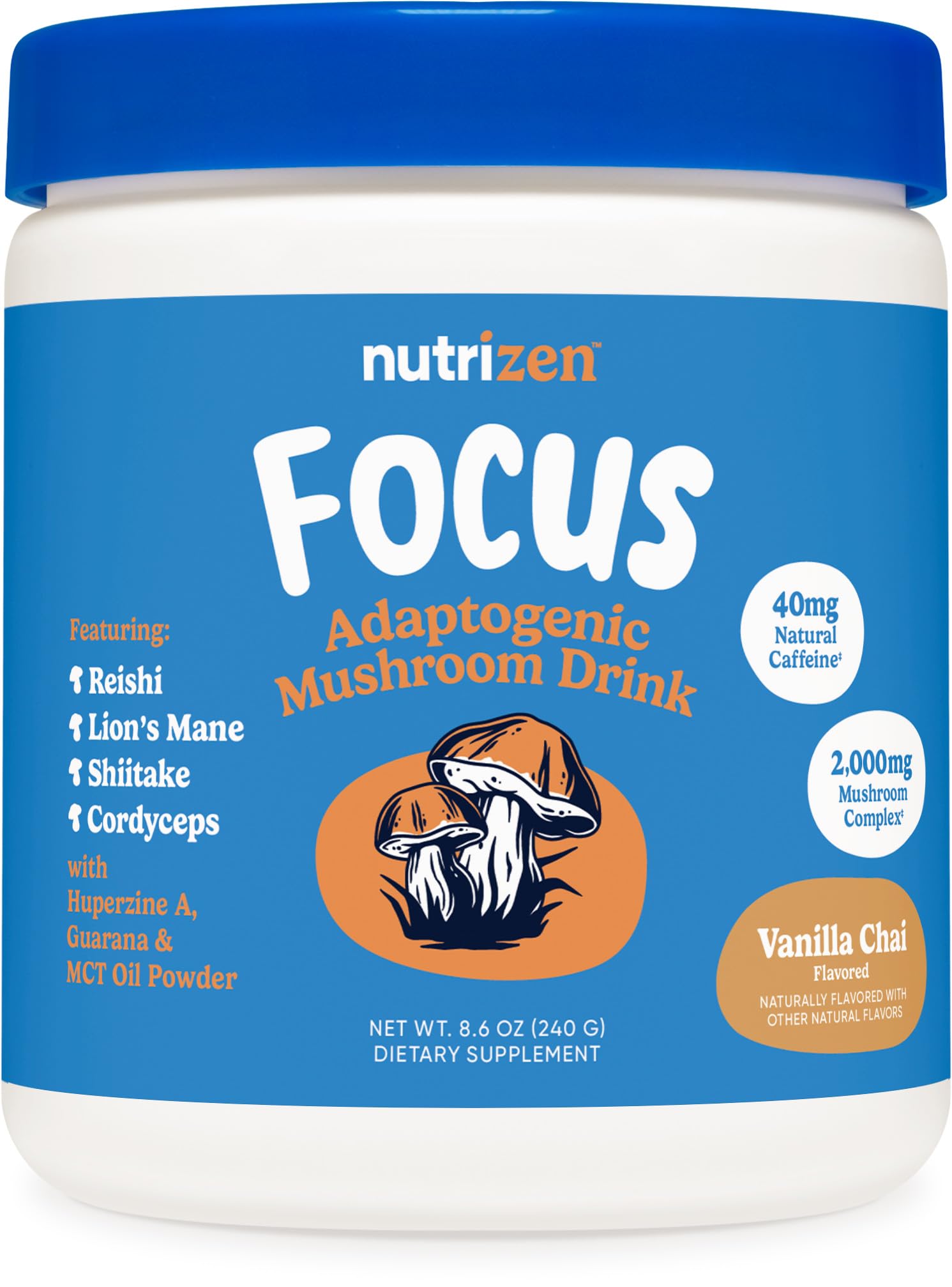 Amazon.com: Nutricost Nutrizen AM Focus Adaptogenic Mushroom Drink ...