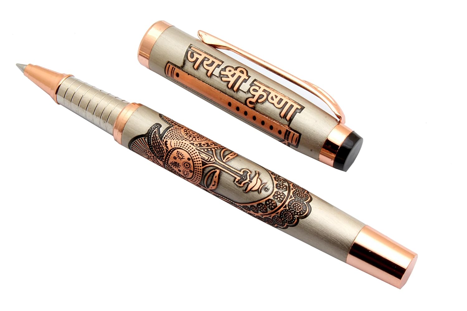Ledos Lord Shree Krishna Edition Roller Ball Pen Rose Gold Copper Trims ...