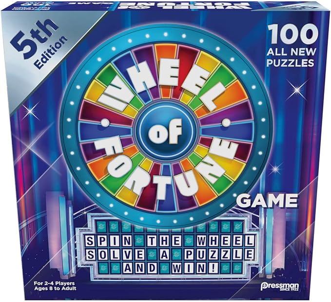 Amazon.com: Wheel of Fortune Game: 5th Edition - Spin The Wheel, Solve ...