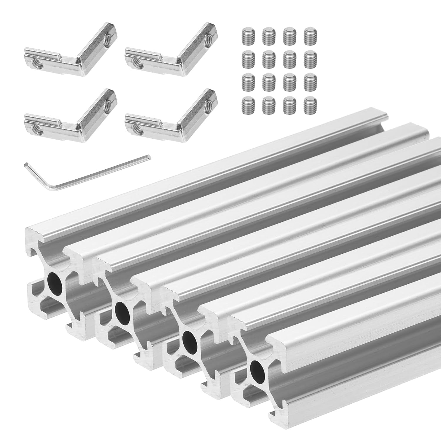 uxcell 4 Pcs T Slot 2020 Aluminum Extrusion Profile European Standard ...