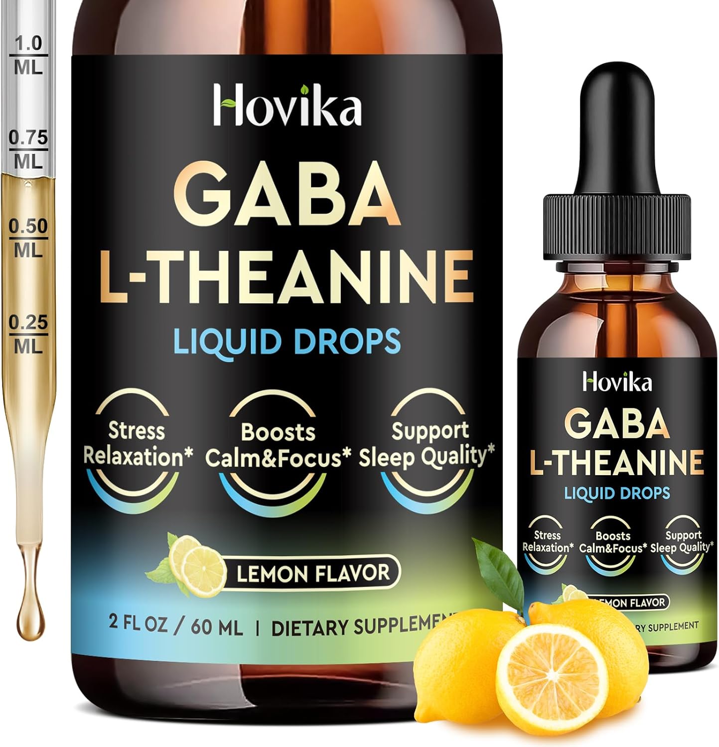 Amazon.com: GABA L-Theanine Drops - Liquid GABA L-Theanine Supplement with L-Theanine ...