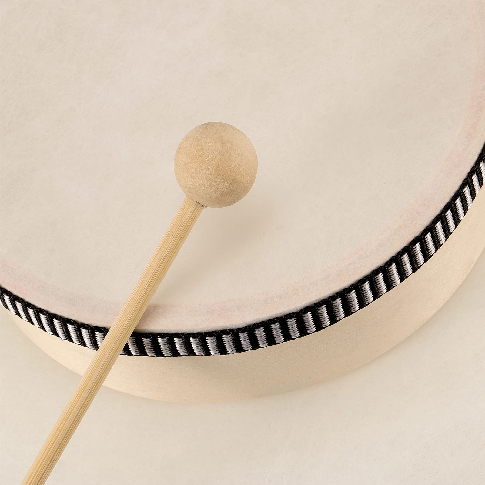 Hand Held Drum Hand Held Tambourine With Double Row Metal Jingles