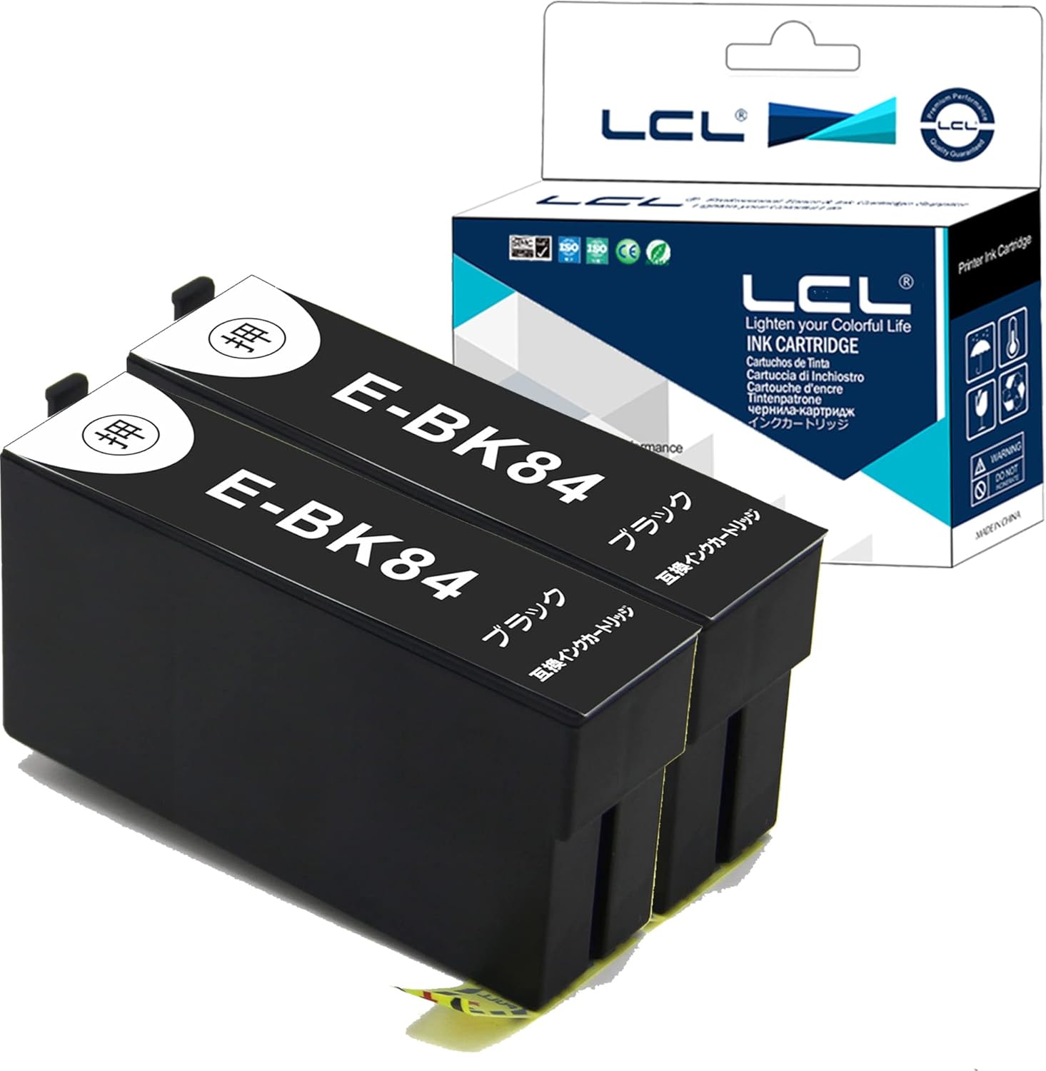 Amazon.co.jp: LCL エプソン用 ICBK84 ICBK83 互換インクカートリッジ (2パック ブラック) 增量 残量表示付き 対応機種:PX-M781F/PX-M780F ...