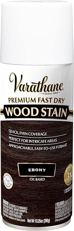 Varathane Premium Fast Dry Wood Stain Spray, 10.25 oz, Ebony - Amazon.com