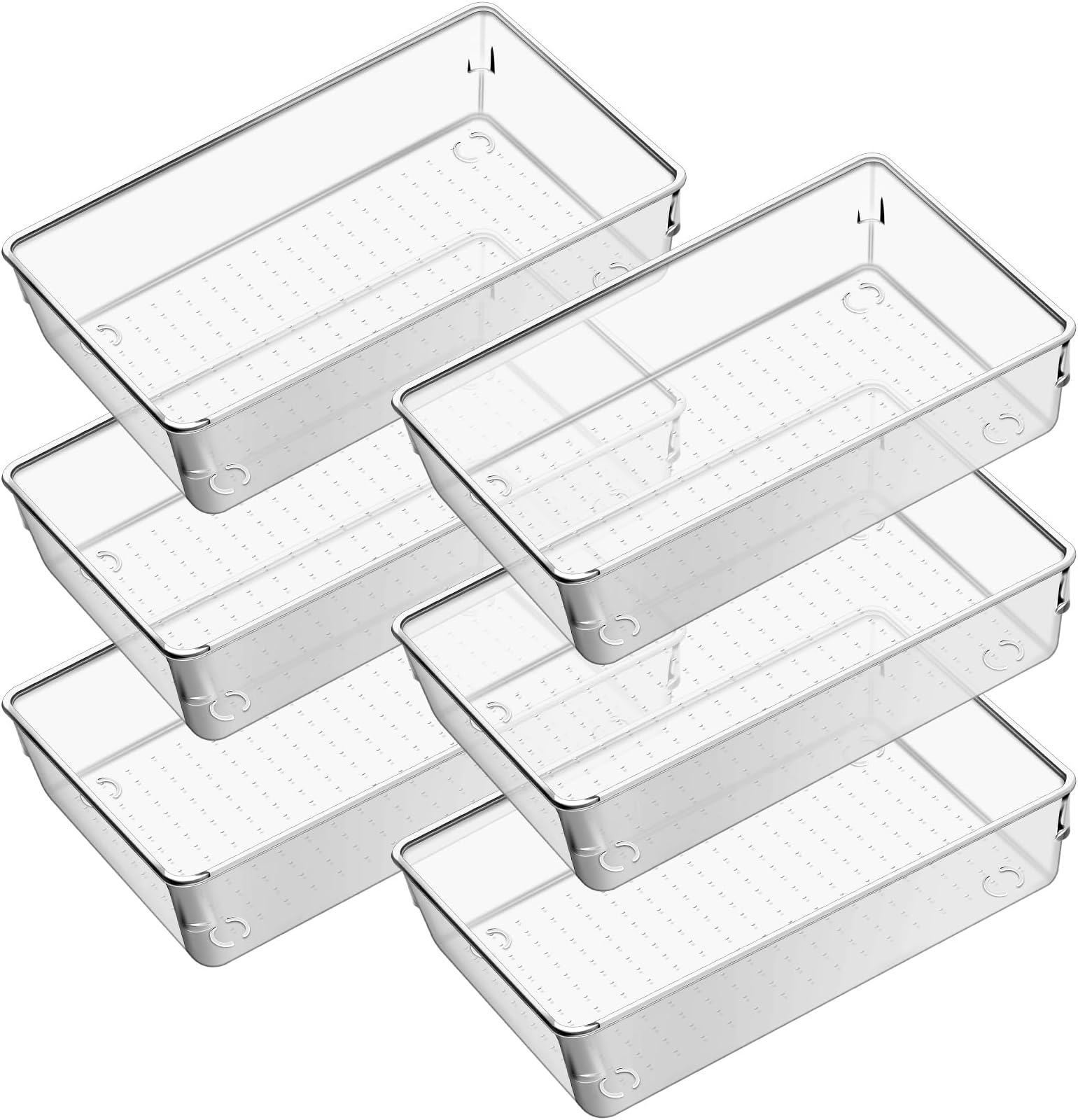 Amazon.com: Maitys 16 Pack Clear Plastic Drawer Organizers, Acrylic ...