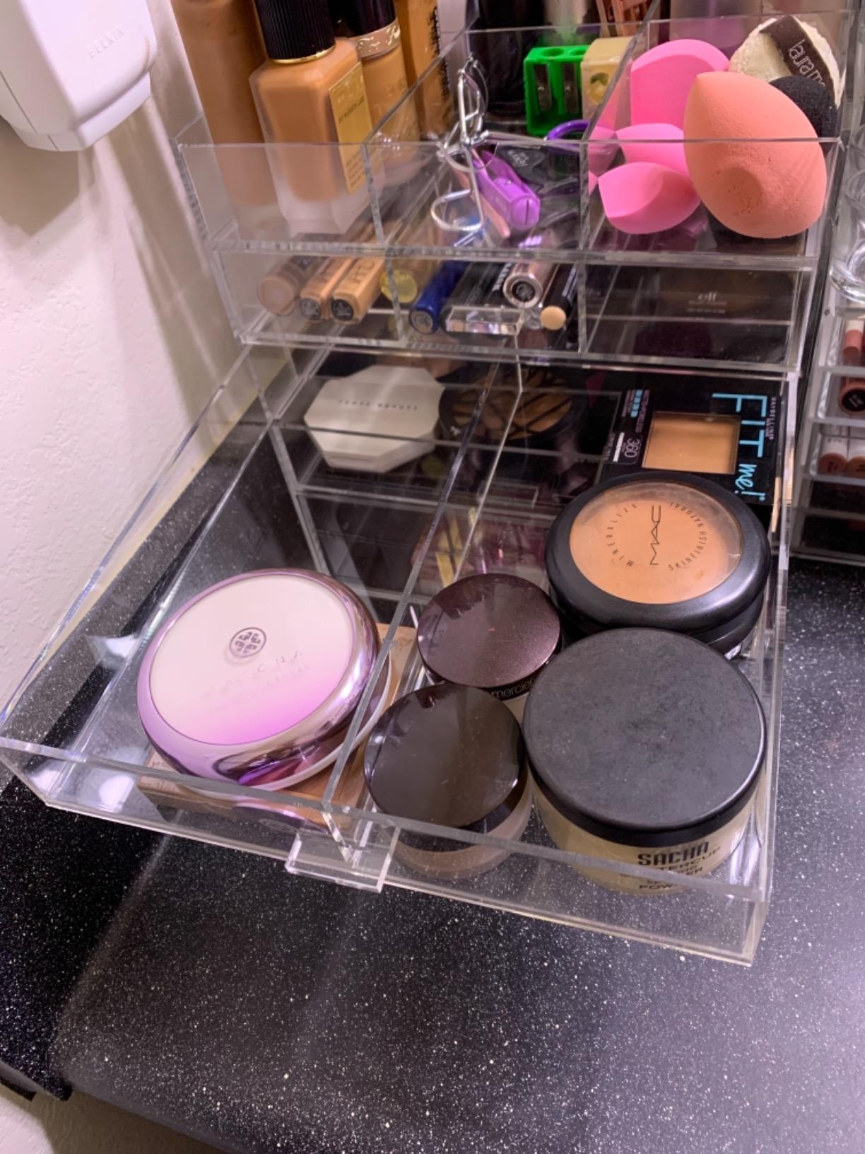 Amazon.com: Yieach Large 5 Drawers and 11 Grids Acrylic Makeup ...