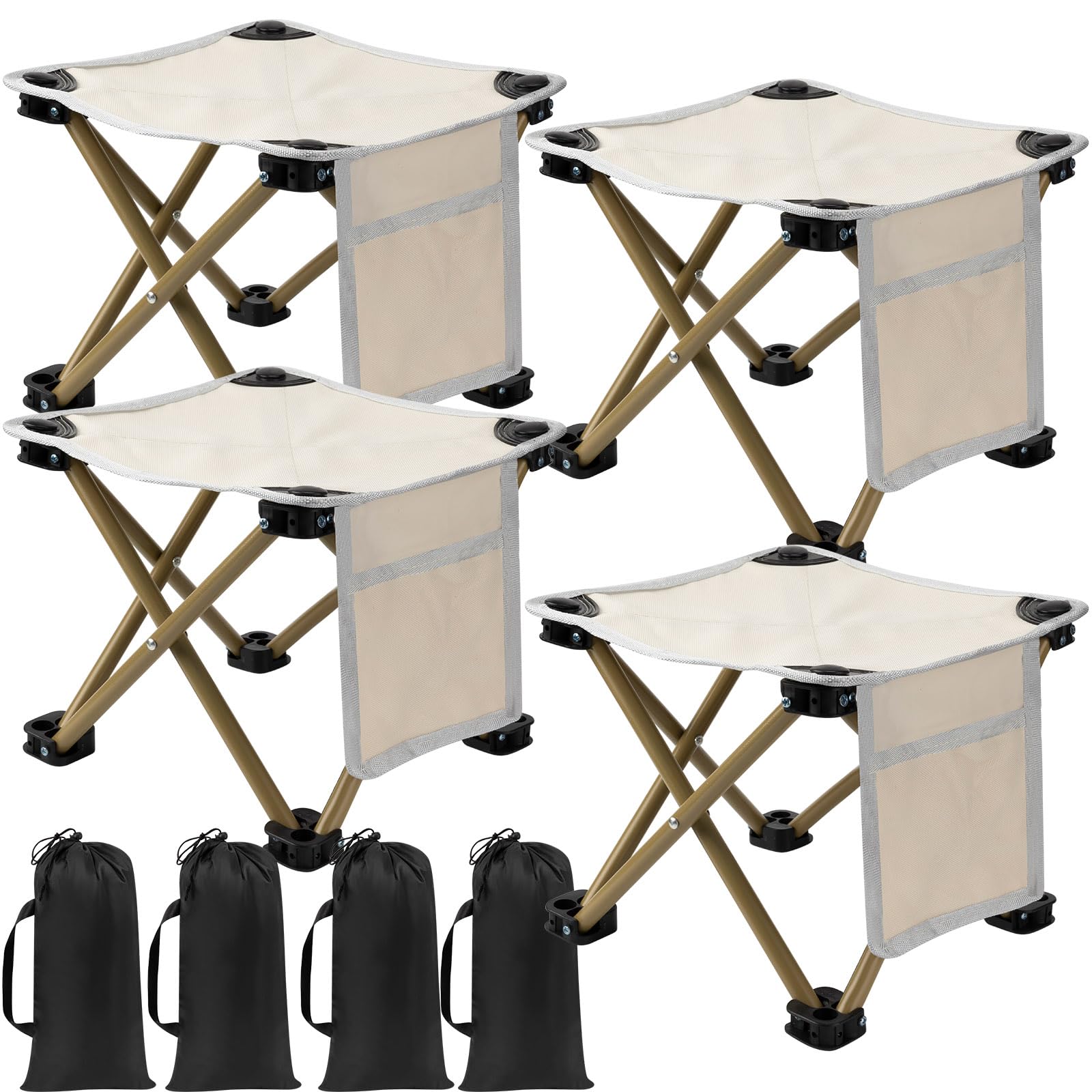 Weysat 4 Pack Camping Stool Portable Folding Stool Summer Camping Stool ...