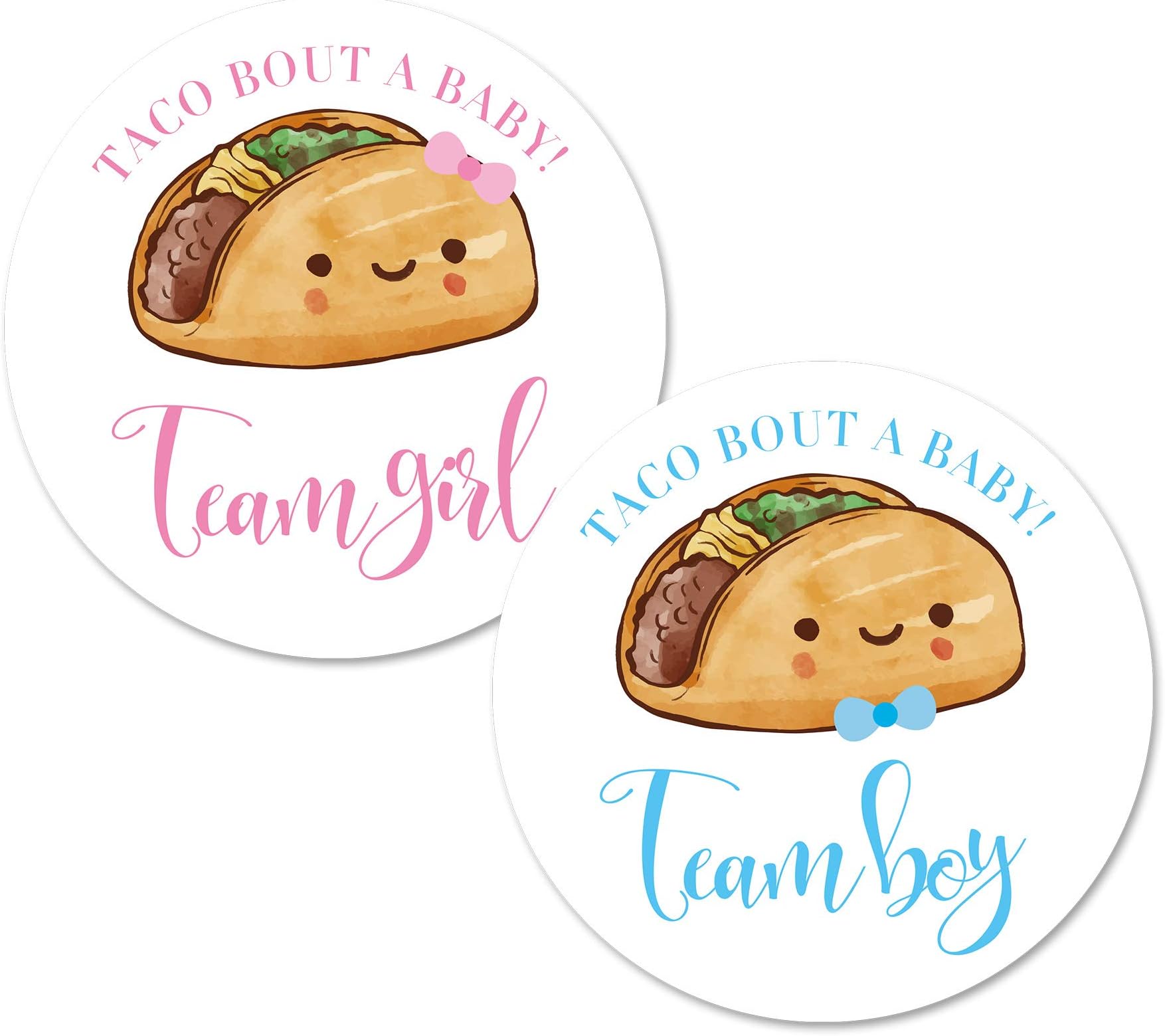 Amazon.com: Taco Bout a Baby Gender Reveal Stickers, 40 2 Inch Fiesta ...