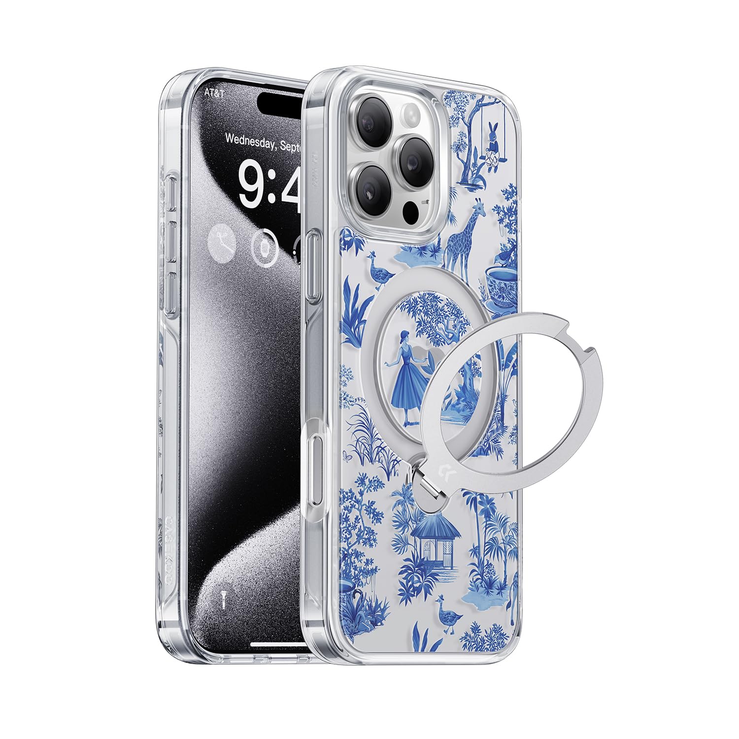 Snapklik.com : CASEKOO Blue And White Porcelain For iPhone 16 Pro Case