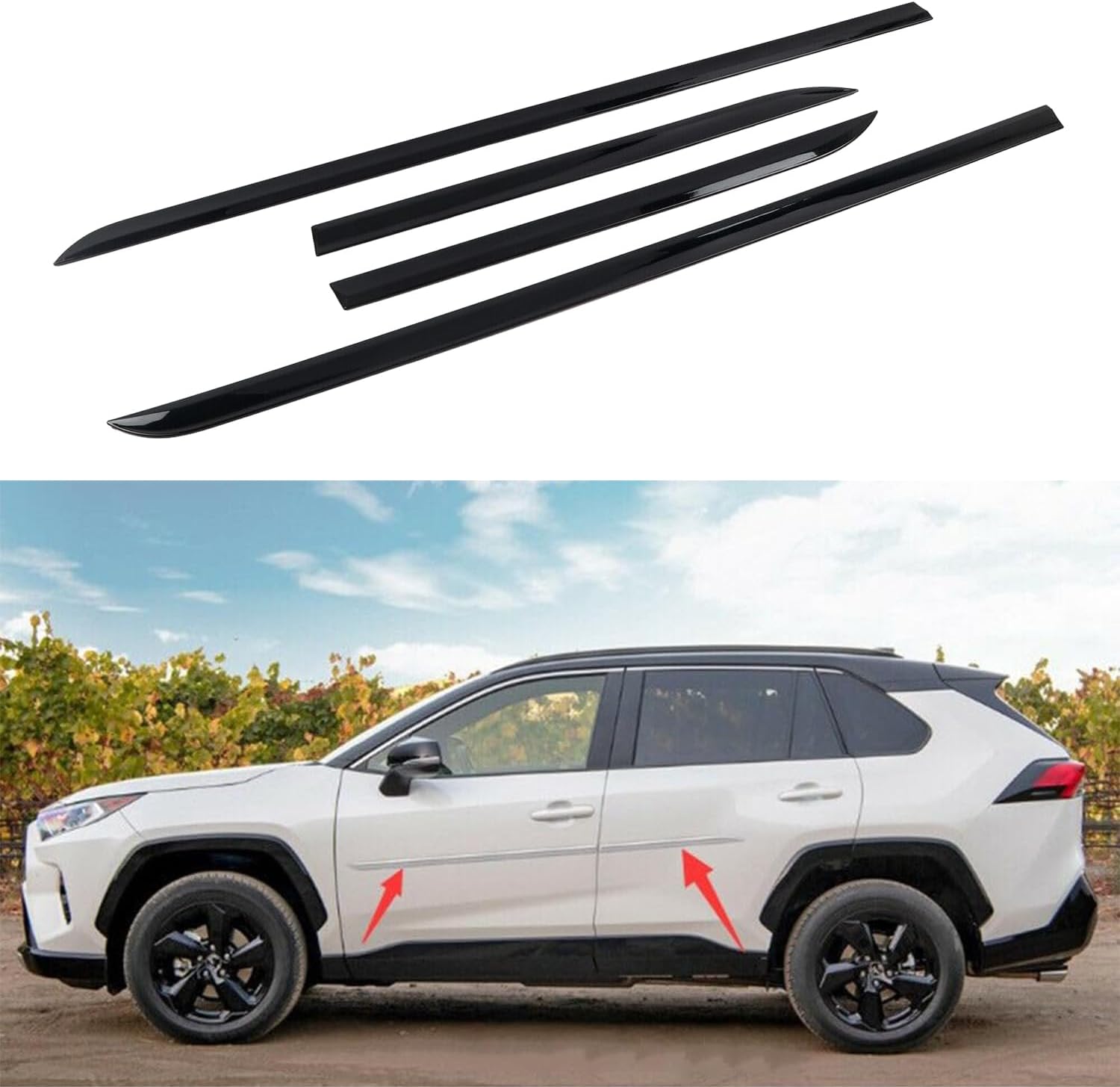 Amazon.com: CTH for Toyota RAV4 2019-2024 Exterior Side Car Door ...