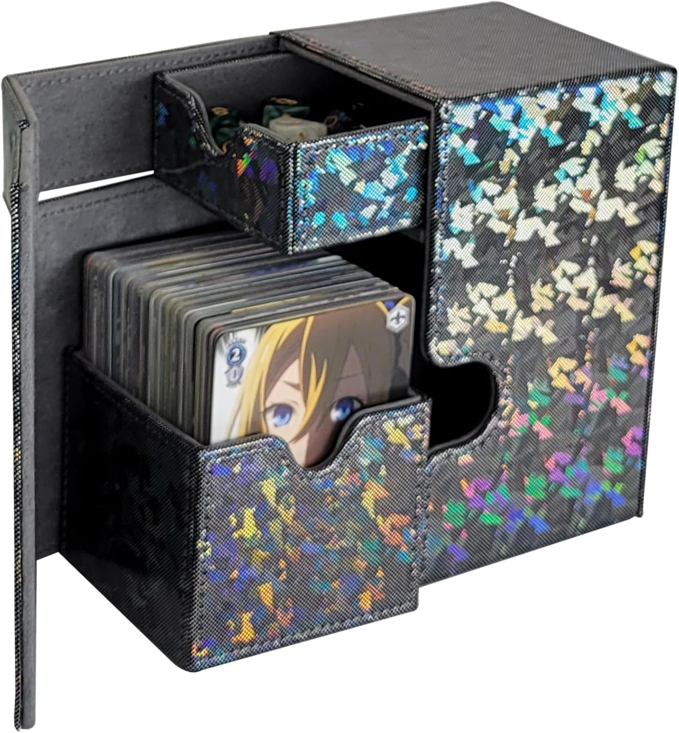 Amazon.com: Dmoicols Deck Card Box with Dice Tray Holds 160+ Sleeveless ...