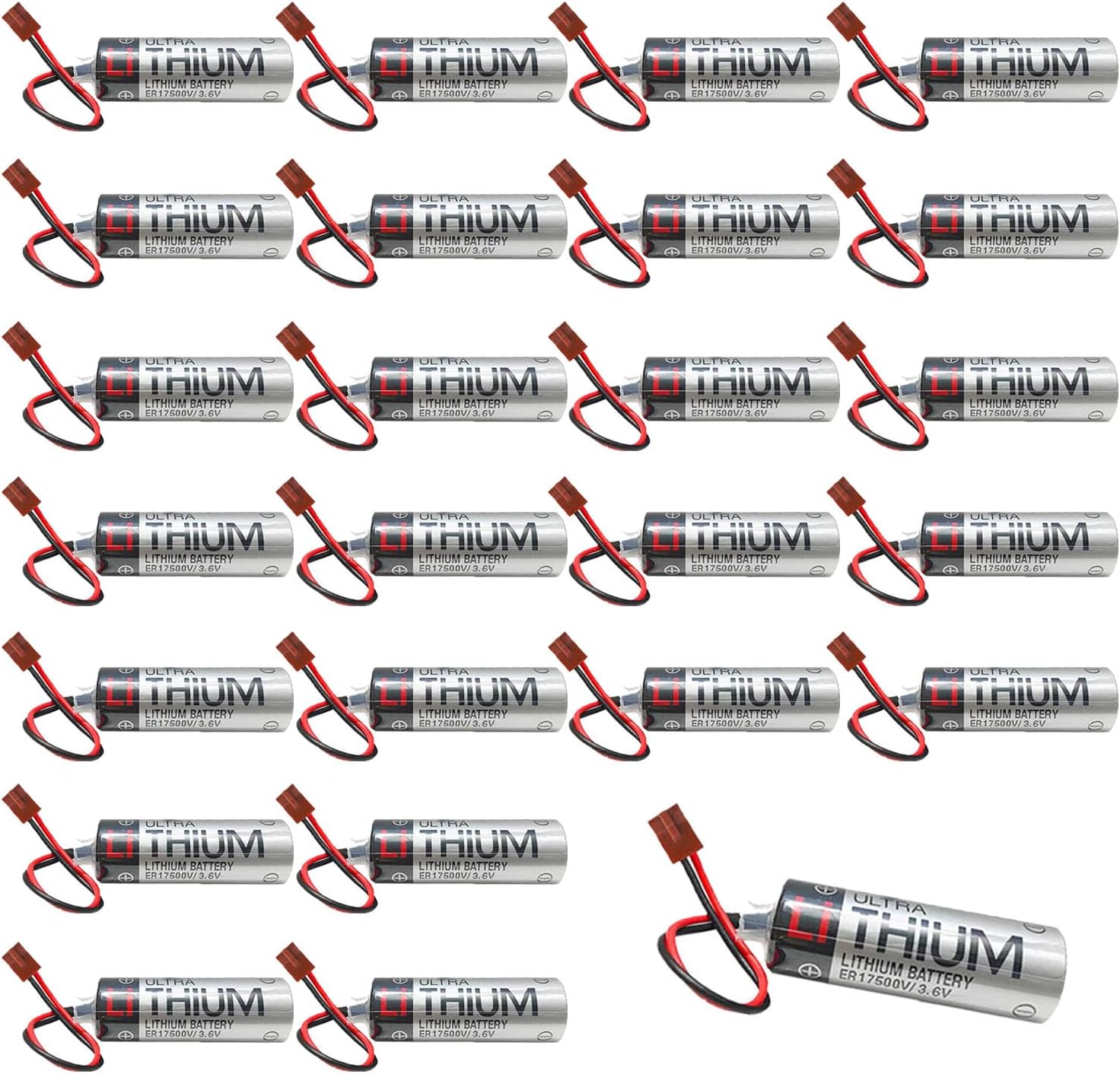 Amazon.com: / 25-Pack / ER6VCT ER6V/3.6V Battery with Small Brown Plug ...