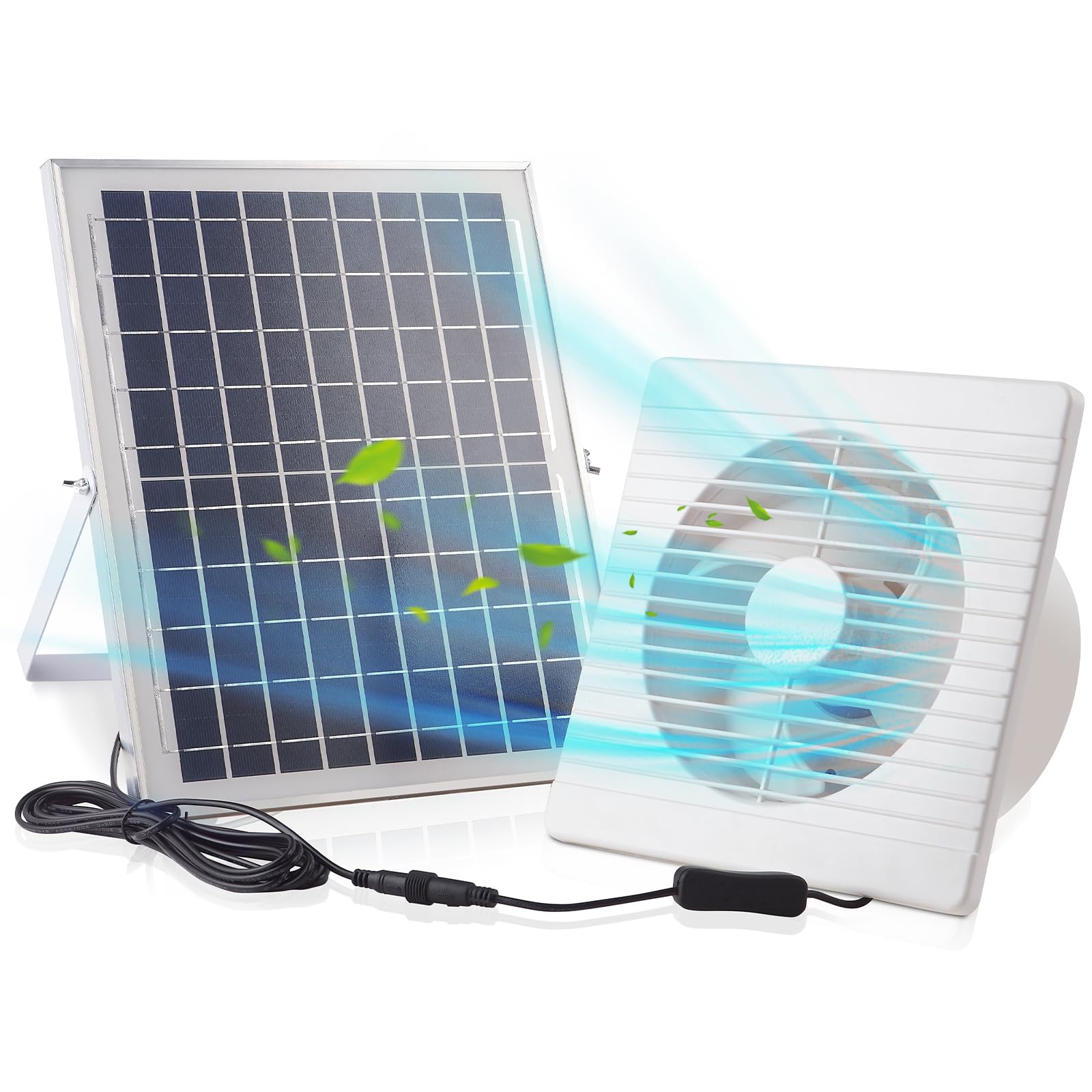 Amazon.com: GUOCHI Solar Exhaust Fan, 20W Solar Panel with 10" Solar ...