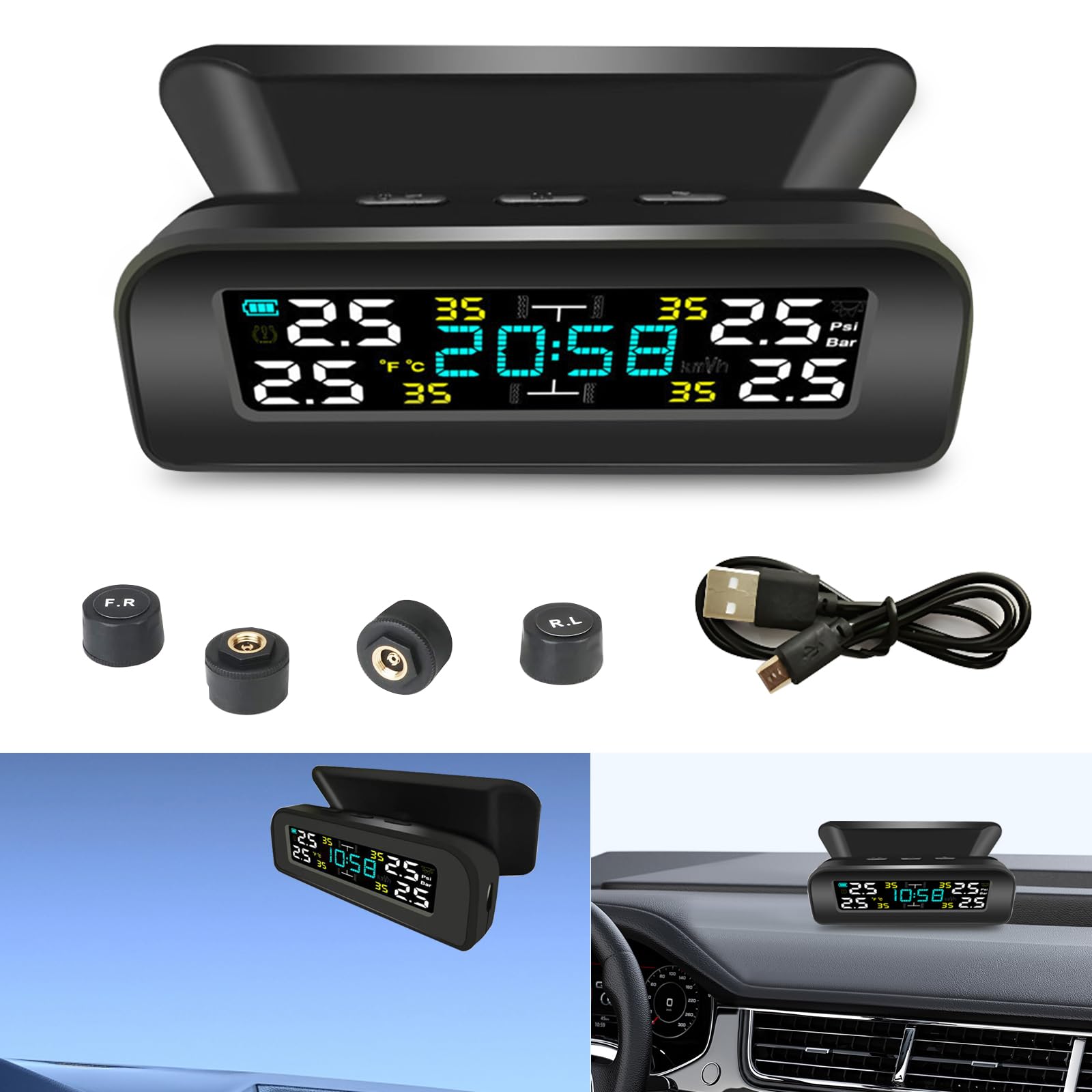 Amazon.com: USTOPF1T Tire Pressure Monitoring System, Split Bracket ...